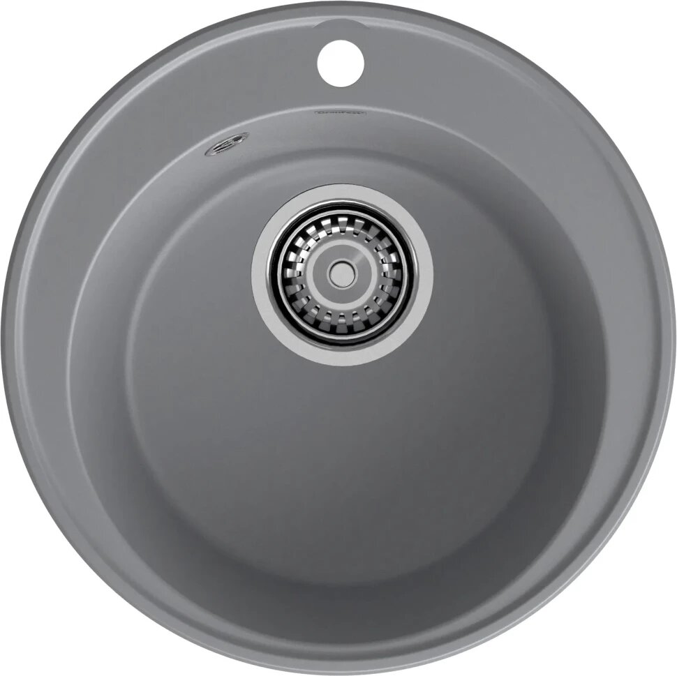 Кухонная мойка GranFest Quarz 08 47,9x47,9 см, темно-серый