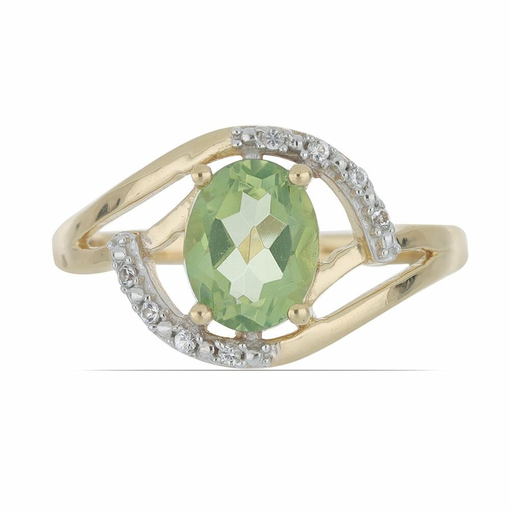 Кольцо, серебро, 925 проба, топаз, кварц