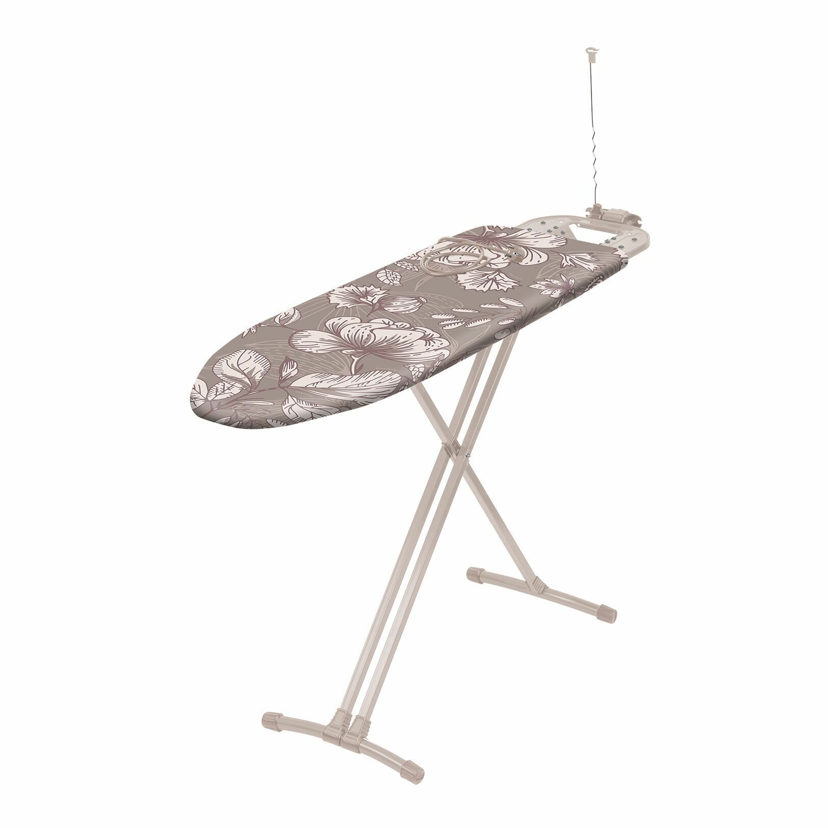 Доска гладильная "Ника" Haushalt p (flowers), размер полотна: 120 х 40 см, термопластик