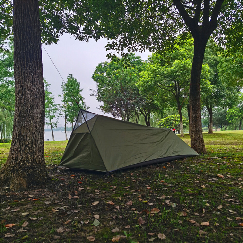 Палатка для походов на открытом воздухе, спальный мешок для кемпинга, легкая одноместная палатка с москитной сеткой