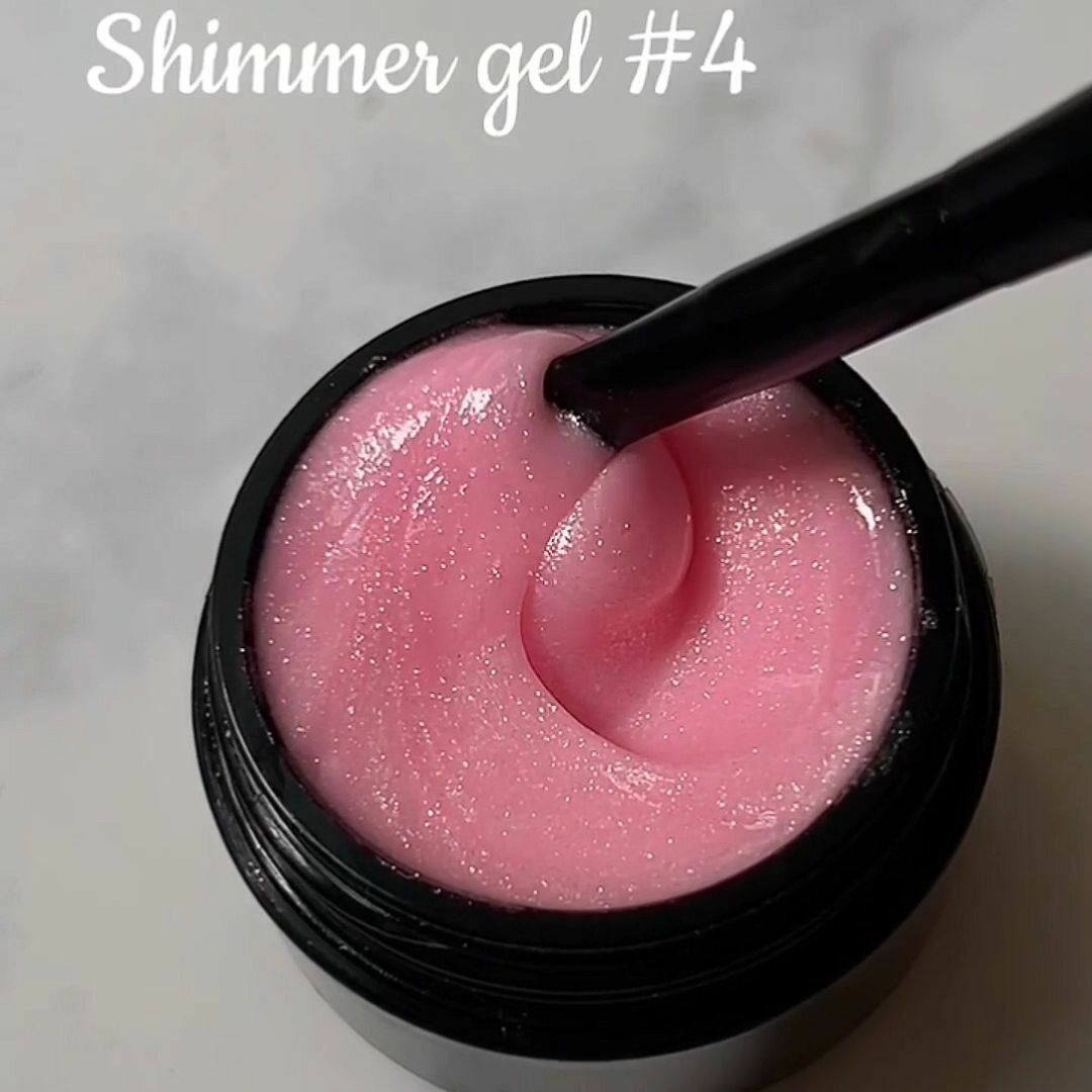 Y.ME Гель моделирующий Shimmer Gel 04 (розовый) 15 мл / с мелким шиммером, нюдового оттенка, для маникюра и педикюра
