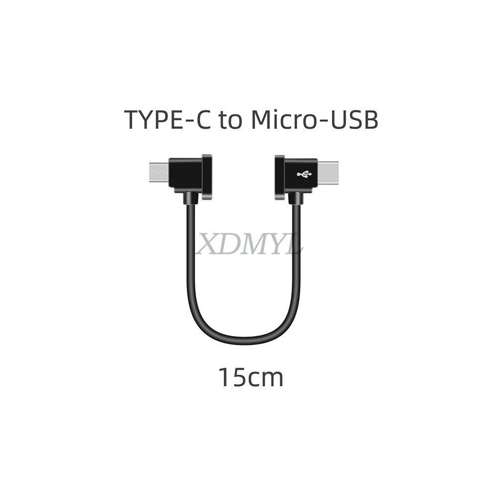 Кабель-адаптер Type-C для DJI Mini 4K/4/3 Pro/AIR 3/Mavic 3 Pro/Avata 15cm Micro-USB