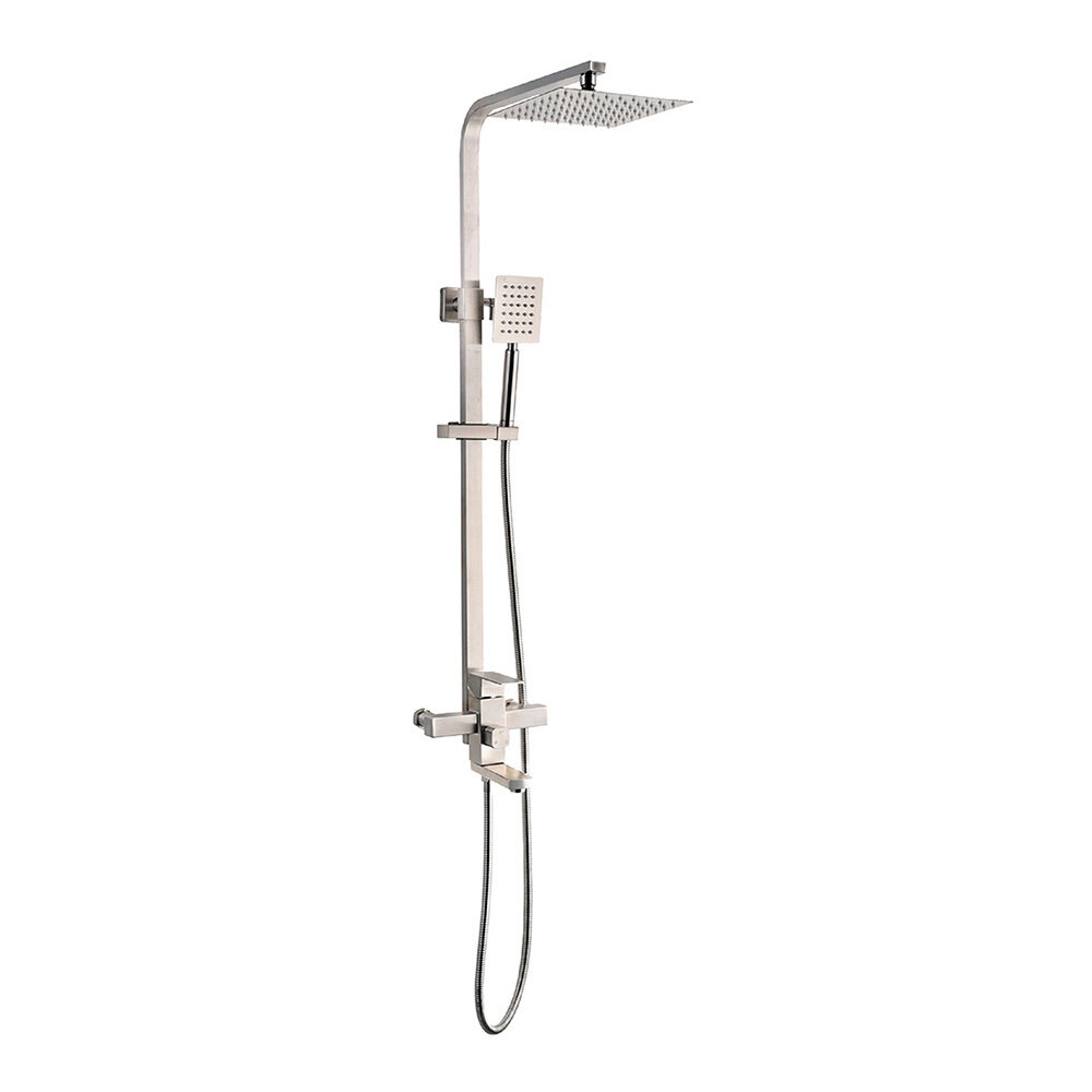 Душевая система ARGOtech Hard с верхним душем с лейкой со смесителем сталь (35-05/C HARD)