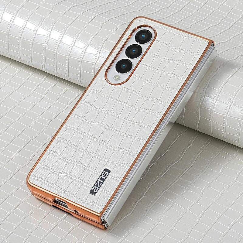 AZNS Защитный Чехол Для Samsung Galaxy Z Fold 4 /W23(Самсунг галакси З Фолд 4 /W23) с тиснением под кожу крокодила Чехол для делового телефона