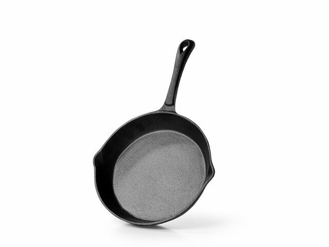 4129 FISSMAN Сковорода для жарки 16x3,8см со сливом (чугун) Ручка-чугун; Индукция