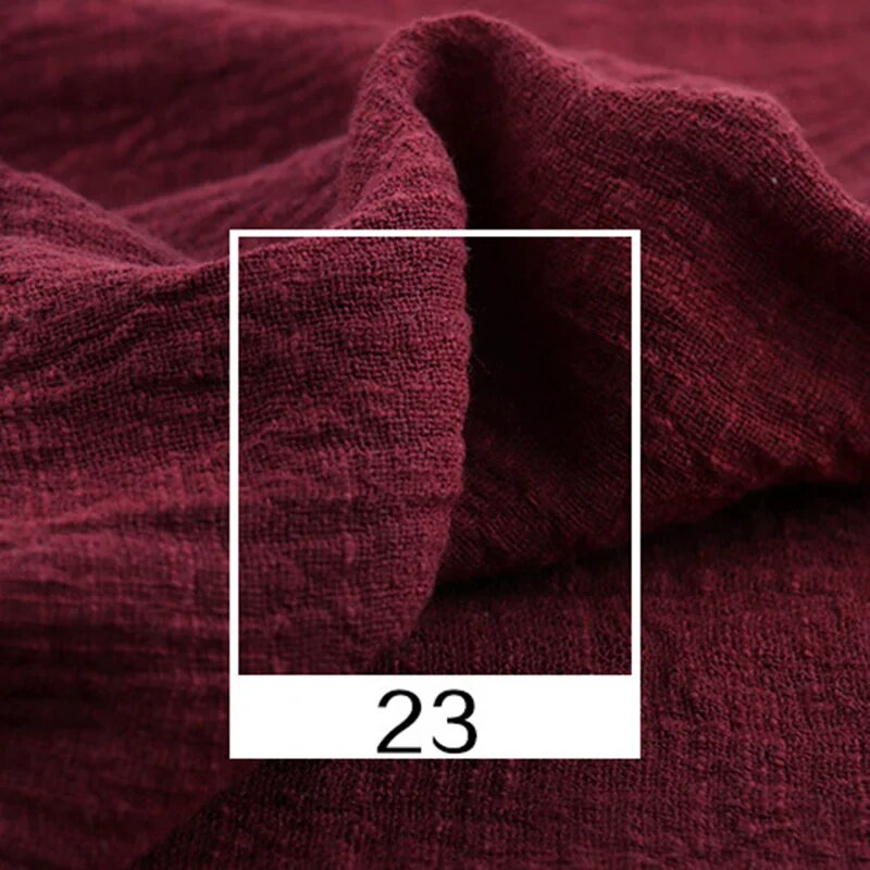 Льняная хлопчатобумажная ткань Amyries Бордовый, 300CMX130CM, Dark red-23