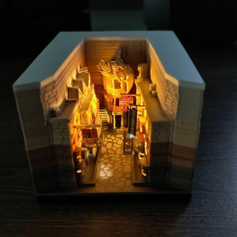 3d блокнот-бумажная скульптура-Косой переулок Гарри Поттера