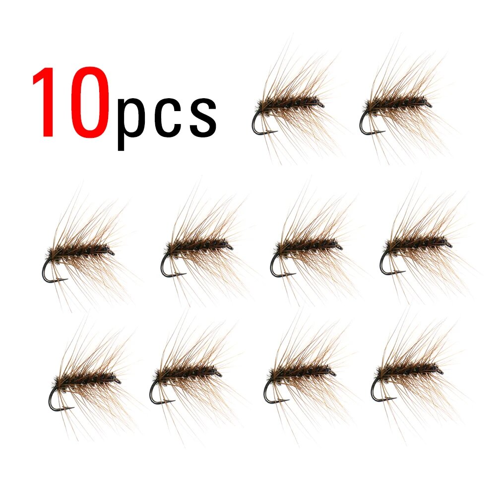 ICERIO 10 шт. Griffith's Gnat сухие мушки форель нахлыстом приманка # 12