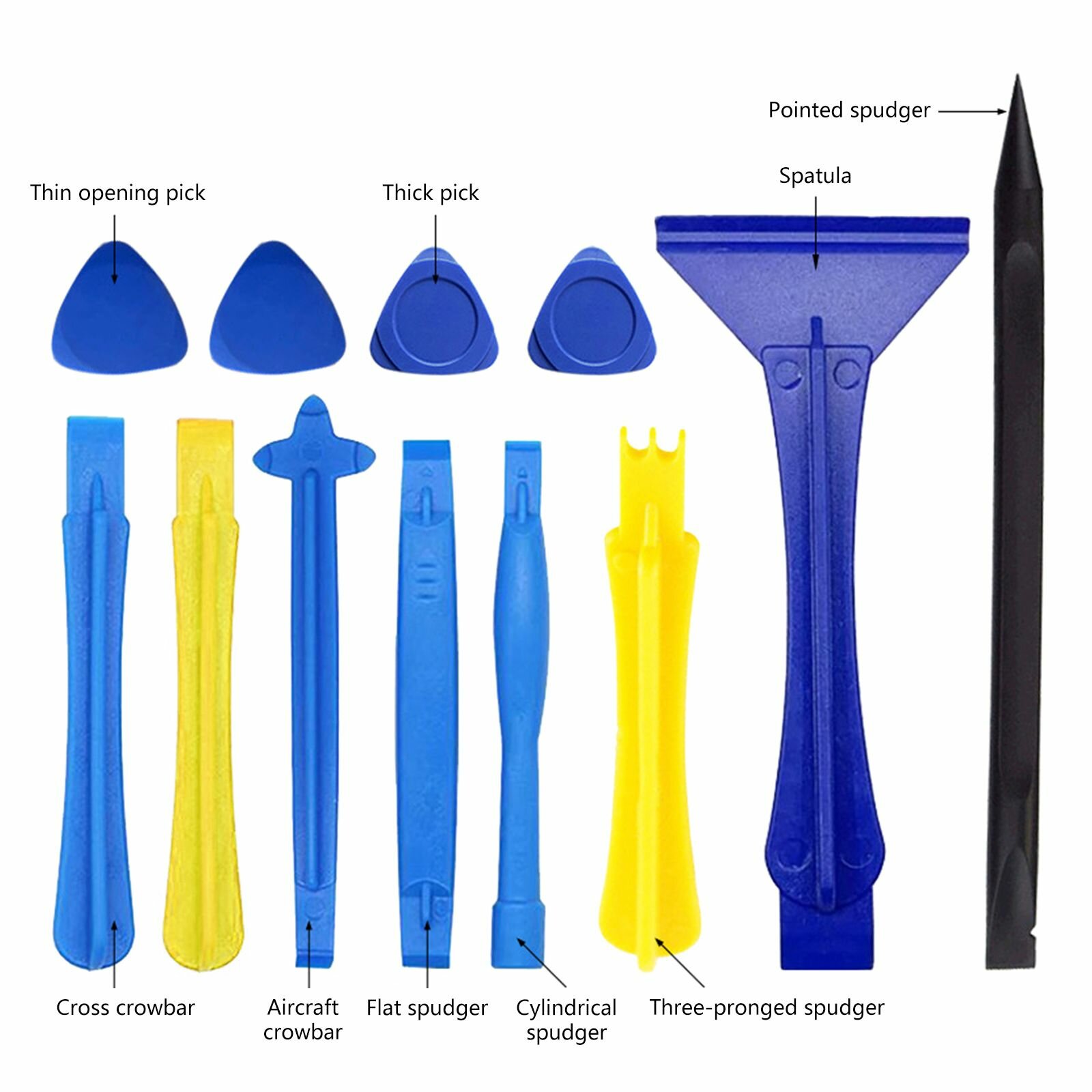 12 штук набор инструментов для открытия экрана телефона пластиковый