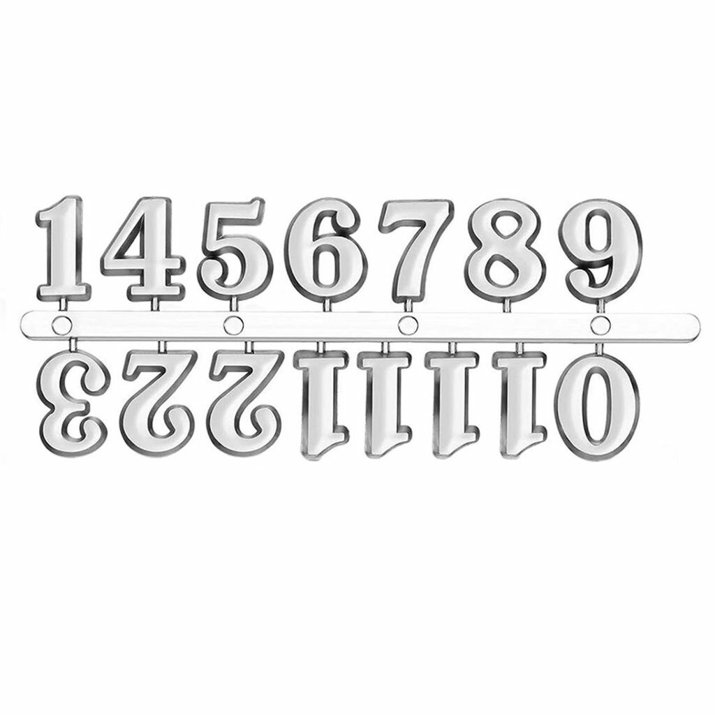 Многофункциональные наборы для ремонта часов с арабскими или римскими цифрами, Серебряная буква длиной 2 см