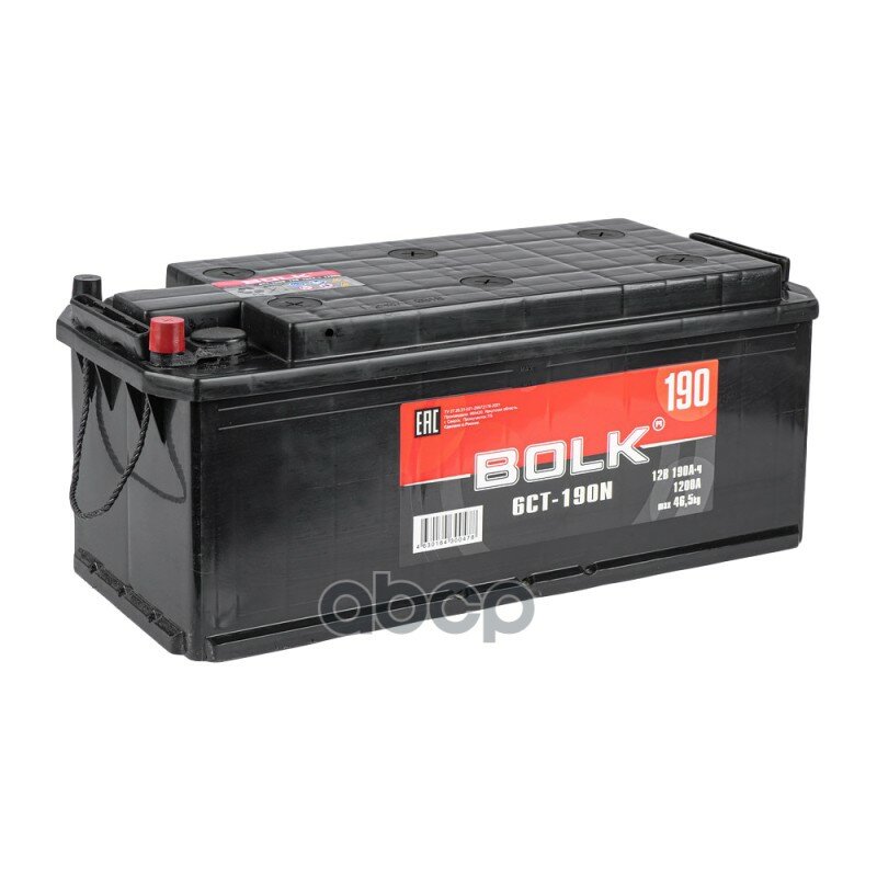 Аккумулятор BOLK Standart 190 А/ч R+(4) 514x218x210 B EN 1200 А BOLK арт. B 190-3-L-K