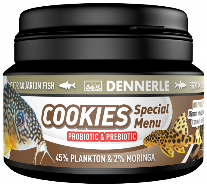 Dennerle Cookies Special Menu — корм для донных аквариумных рыб, чипсы 38 г