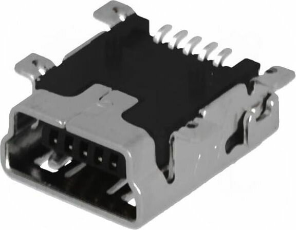 Разъем TE Connectivity 1734035-1 Гнездо USB B mini на плату SMT PIN 5 горизонтальный 1шт