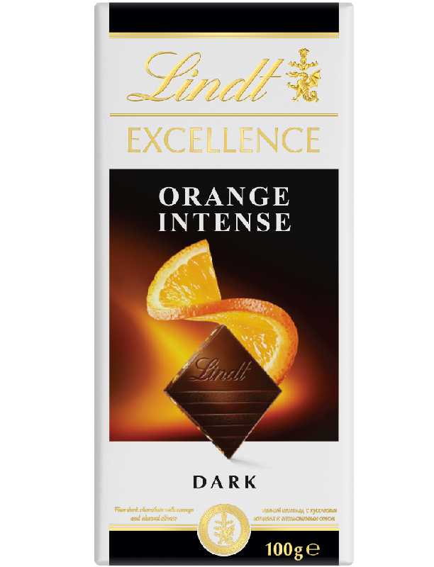Шоколад LINDT EXCELLENCE Темный с Апельсином Orange 100г