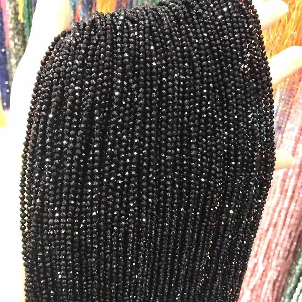 Бусины из аметиста Черный, Black Agate