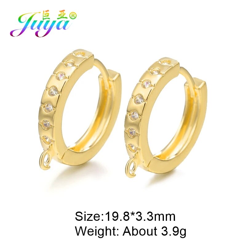 Juya Золотые серьги-кольца, 2 шт, 19.8*3.3 мм