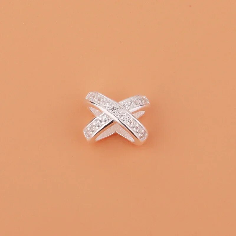 Бусина из серебра 925 с цирконом, Silver