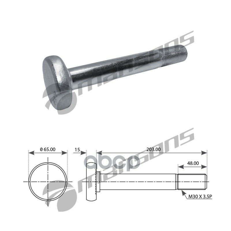 Палец рессоры M30х3,5х200/Ø62 Mansons арт. 300241