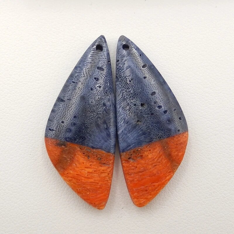 Серьги Intarsia из синего яшмы с кораллом