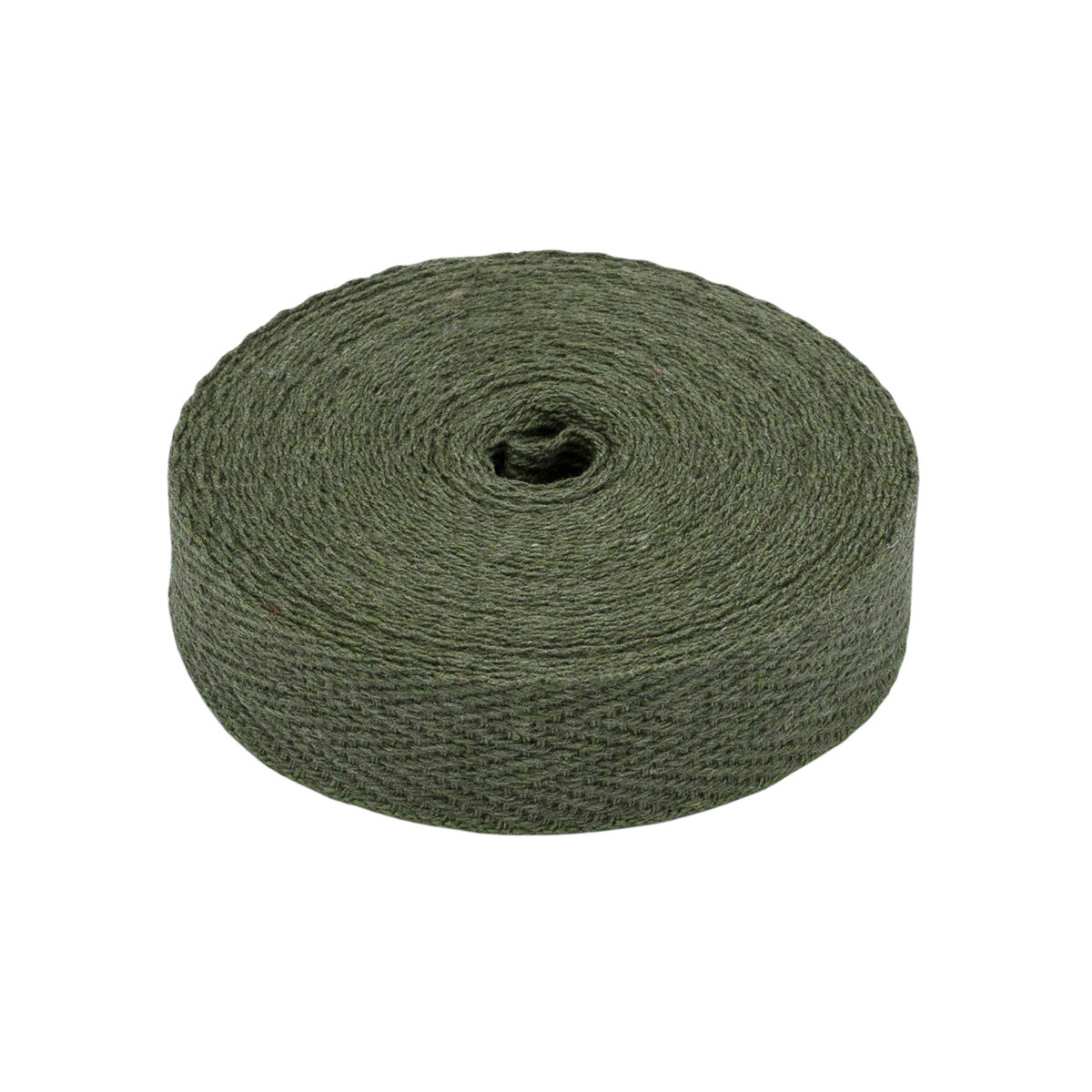 Киперная лента 1,5 см*4,57 м, для шитья и рукоделия, хлопок, Айрис (22 зеленый хаки)