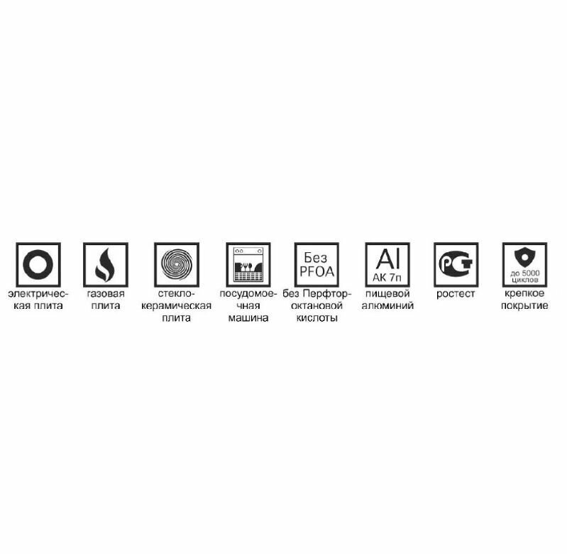 Казан Маруся 3560каз антипригалный, литой алюминий, 6л, 28см, стеклянная крышка