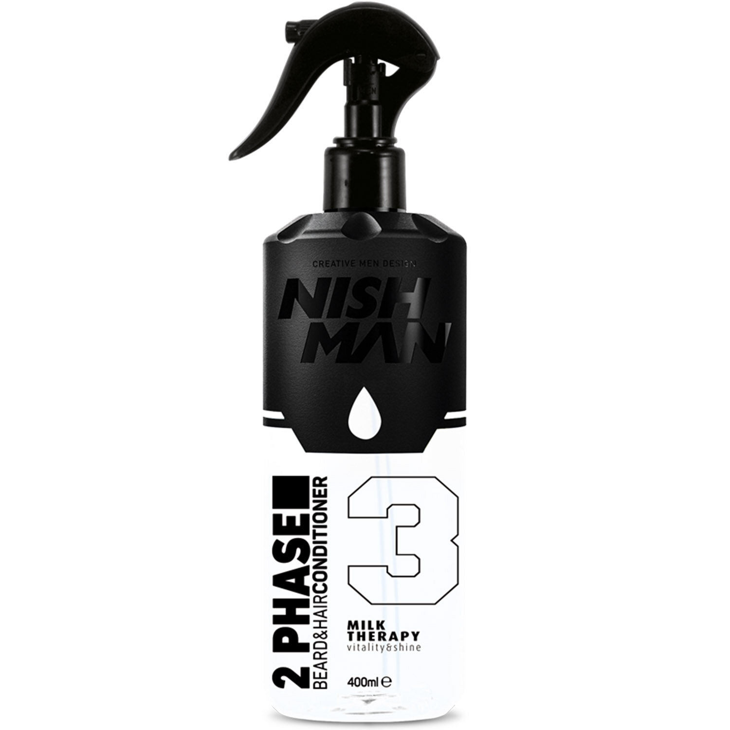 Двухфазный кондиционер для бороды И волос NISHMAN 2 PHASE CONDITIONER (MILK THERAPY), 400 мл