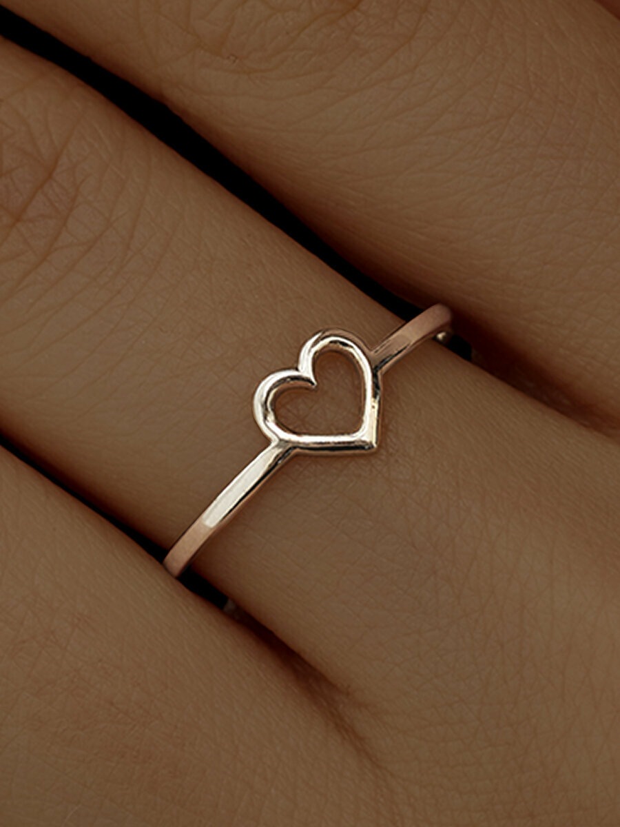 Кольцо тонкое, серебро, 925 проба, родирование