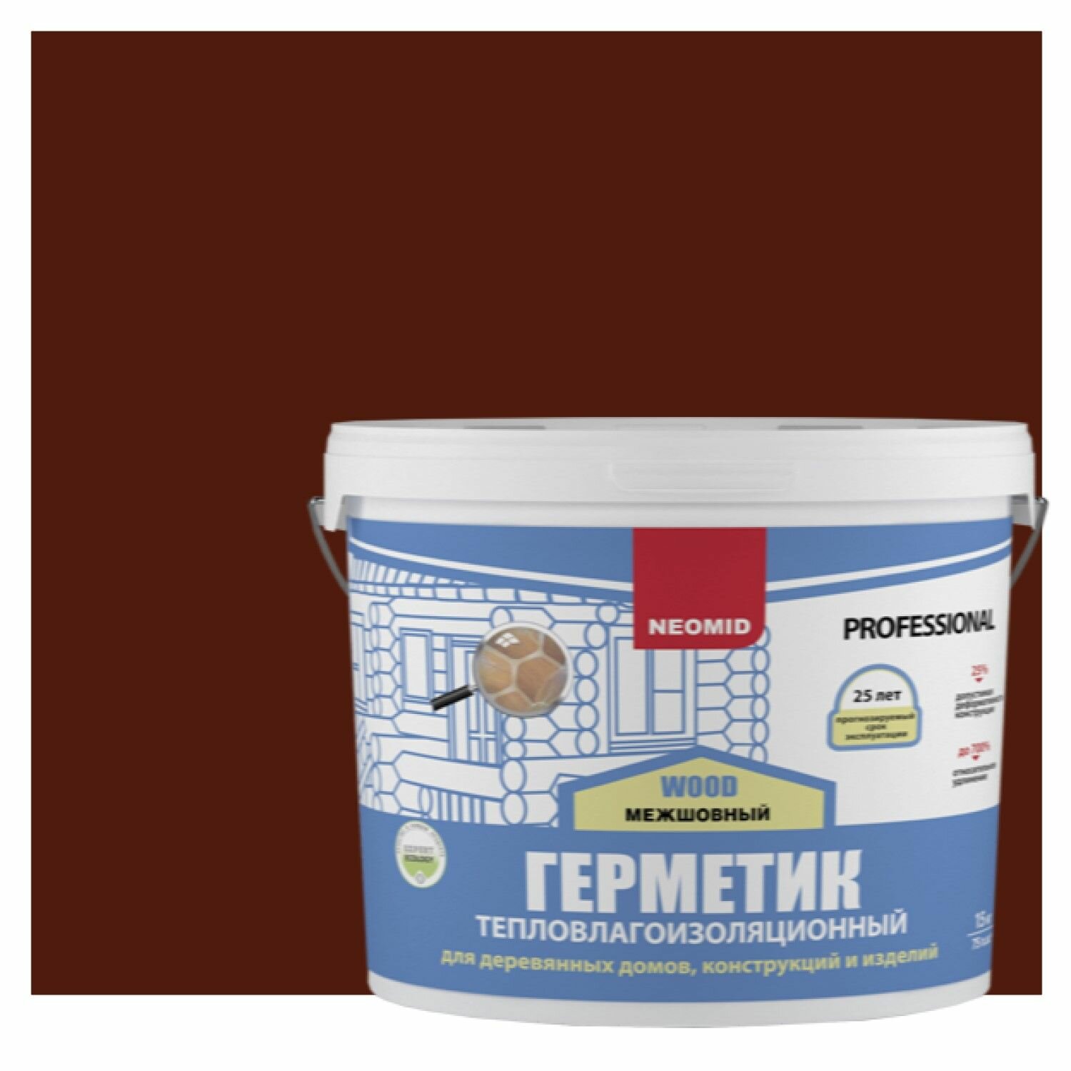 Герметик для дерева Neomid Теплый Дом Wood Professional (15кг) тик