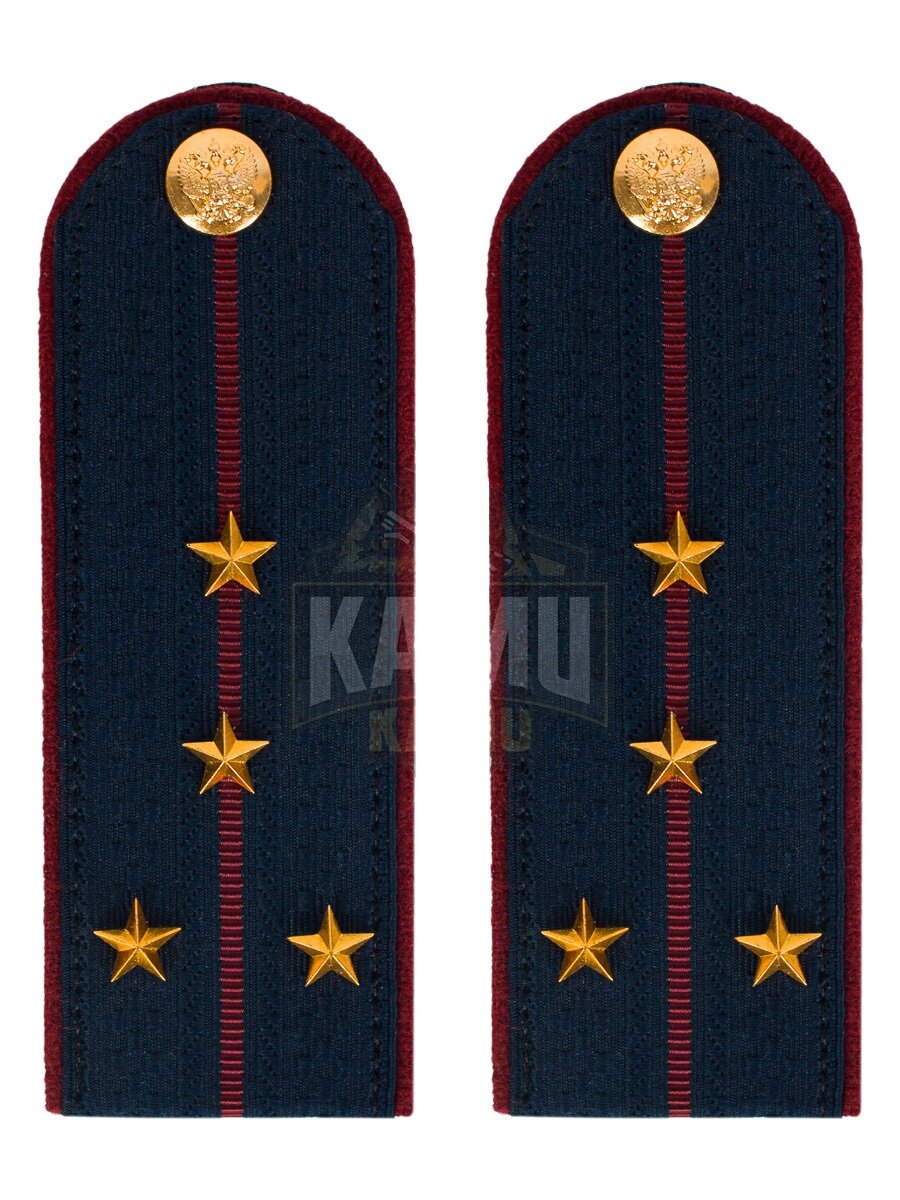 Погоны Фсин на Китель картон (в сборе) укомплектованные с фурнитурой звание Капитан 14х5 см