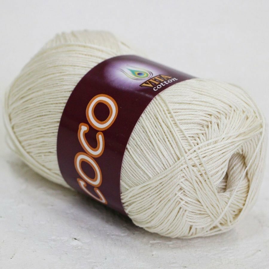 Пряжа Vita cotton COCO 3853 молочный (5 мотков)