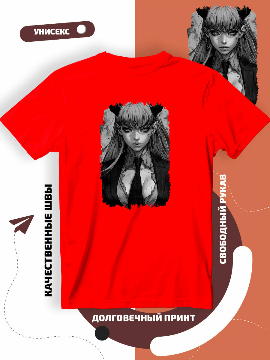 Футболка с девушкой аниме