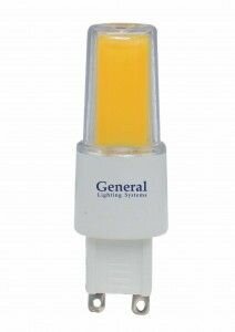 Лампа светодиод. General G9 220V 12W(600lm) 2700K 2K 20x60 COB пластик