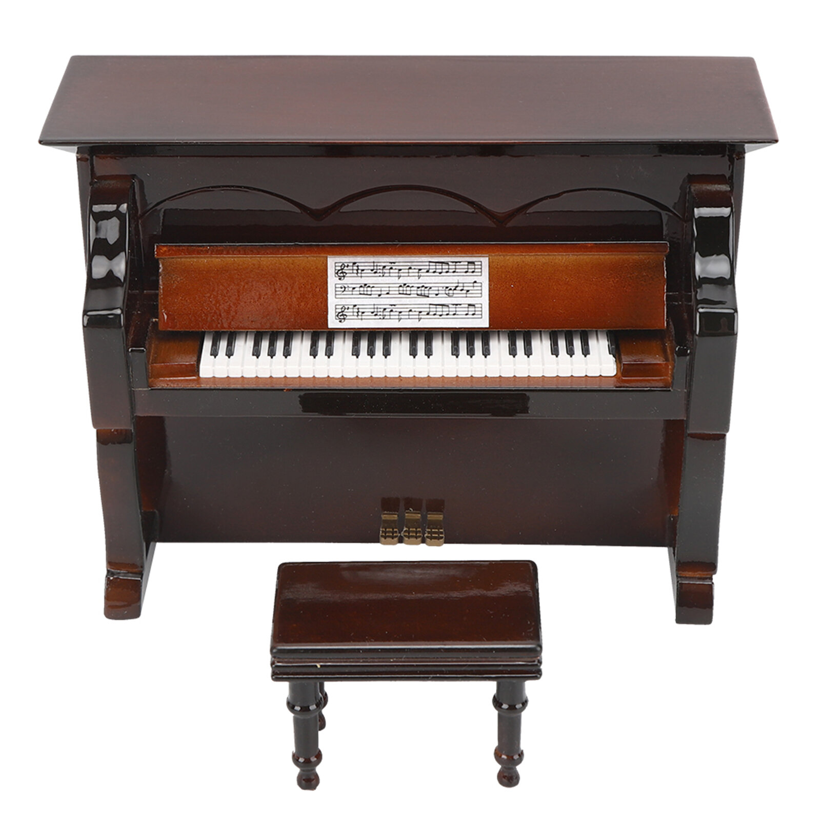Деревянное миниатюрное пианино, мини-модель музыкального инструмента, детский подарок, домашний декор, коричневый