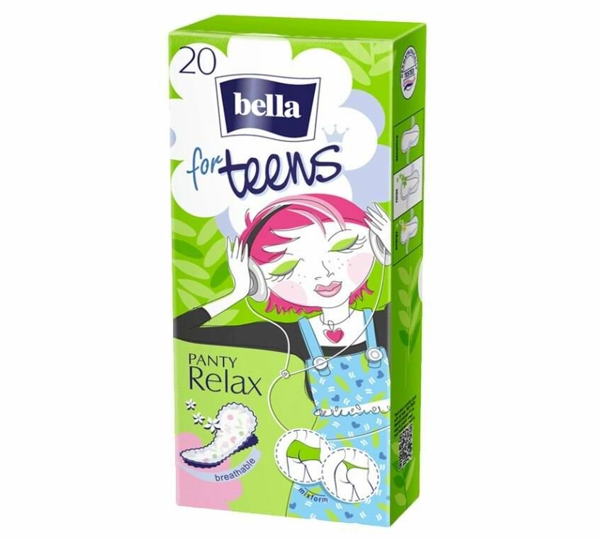 Ежедневные прокладки BELLA for teens relax deo, для подростков, ультратонкие 20 шт (5900516311605)