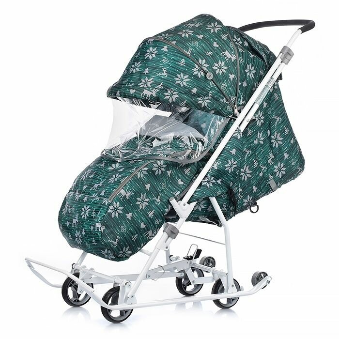 Коляска комбинированная Nika "Наши детки 3-1К", скандинавский зеленый (НДТ3-1К 6)