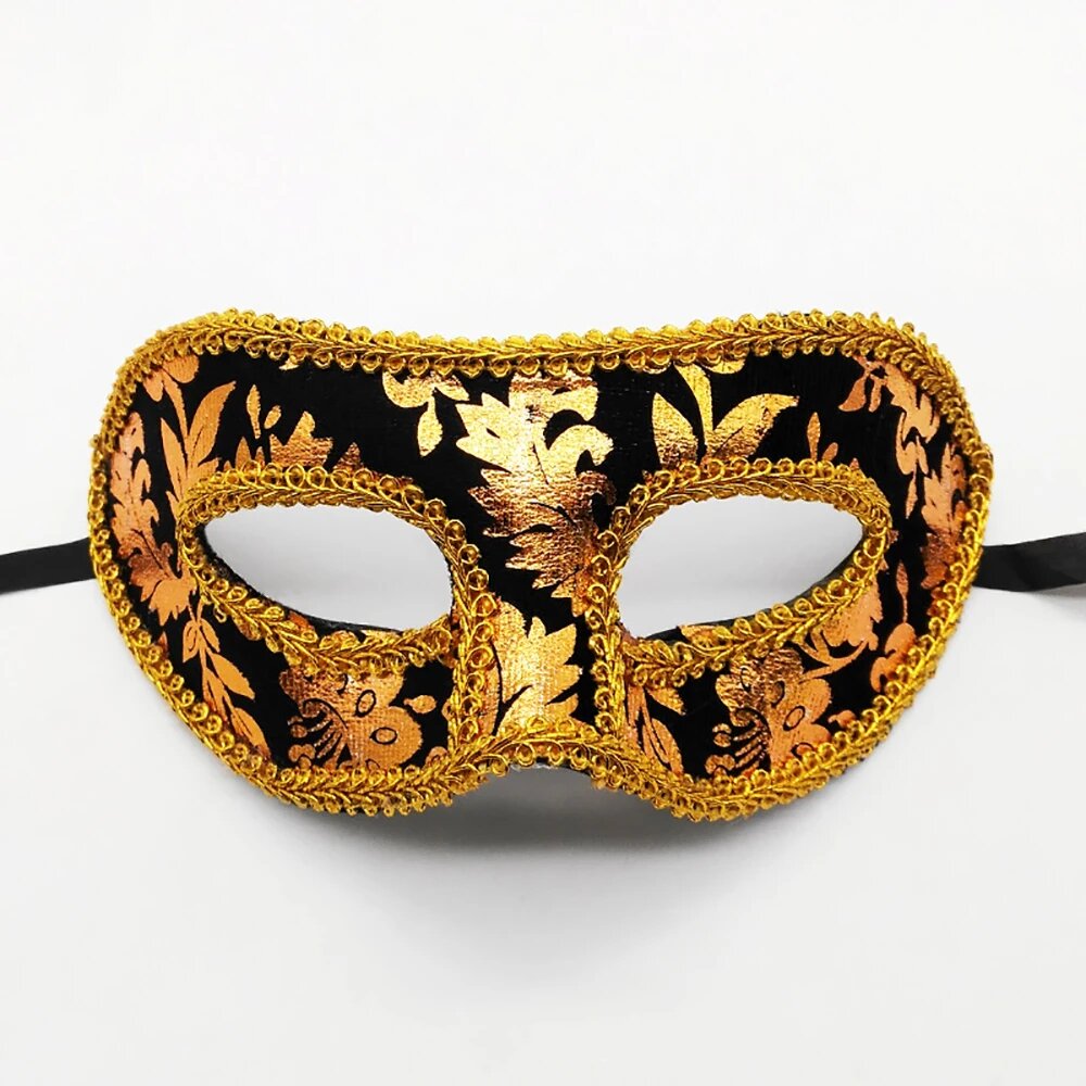 Золотая полумаска Black
