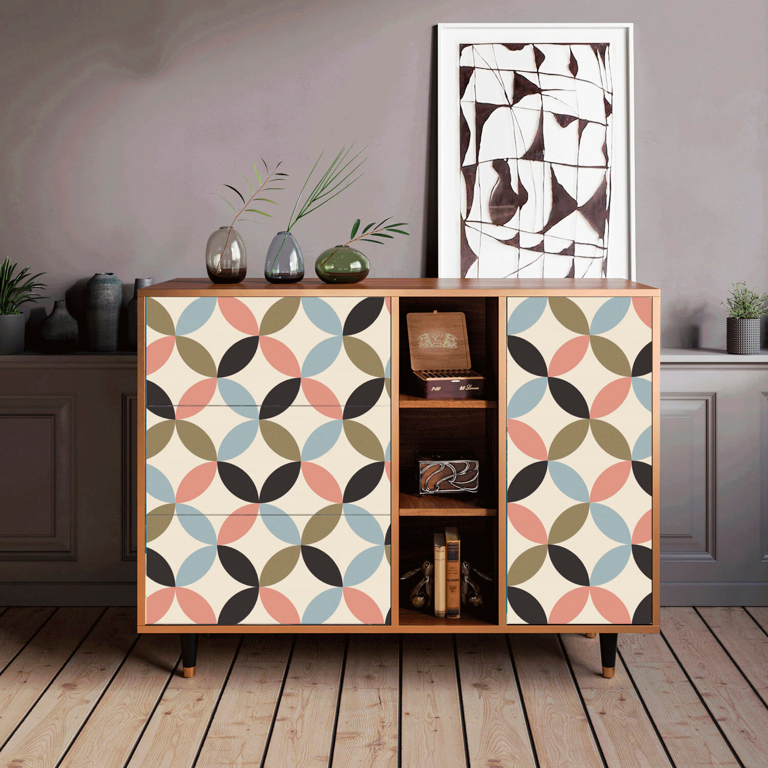 Комод - STORYZ - BS2 Butterfly Effect, Разер - 125 x 97 x 48 см , Цвет корпуса - Орех