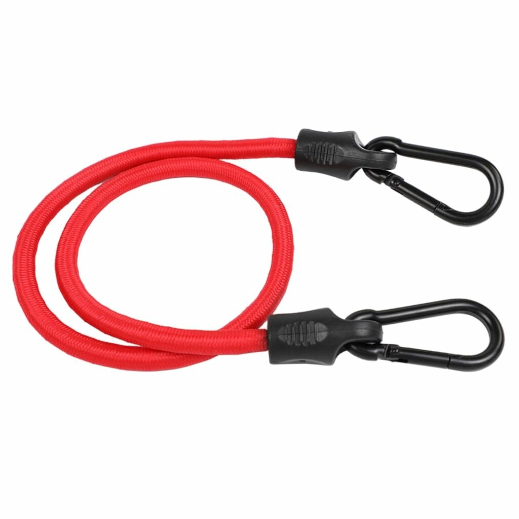 Аксессуары для скалолазания, Эластичный трос с карабином для активного отдыха - красный - 120 см, 1 шт