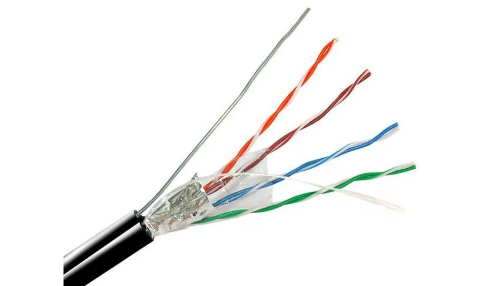 Кабель Lanmaster LAN-5EFTP-WP-OUT CAT5e, экранированный, 305 м, черный