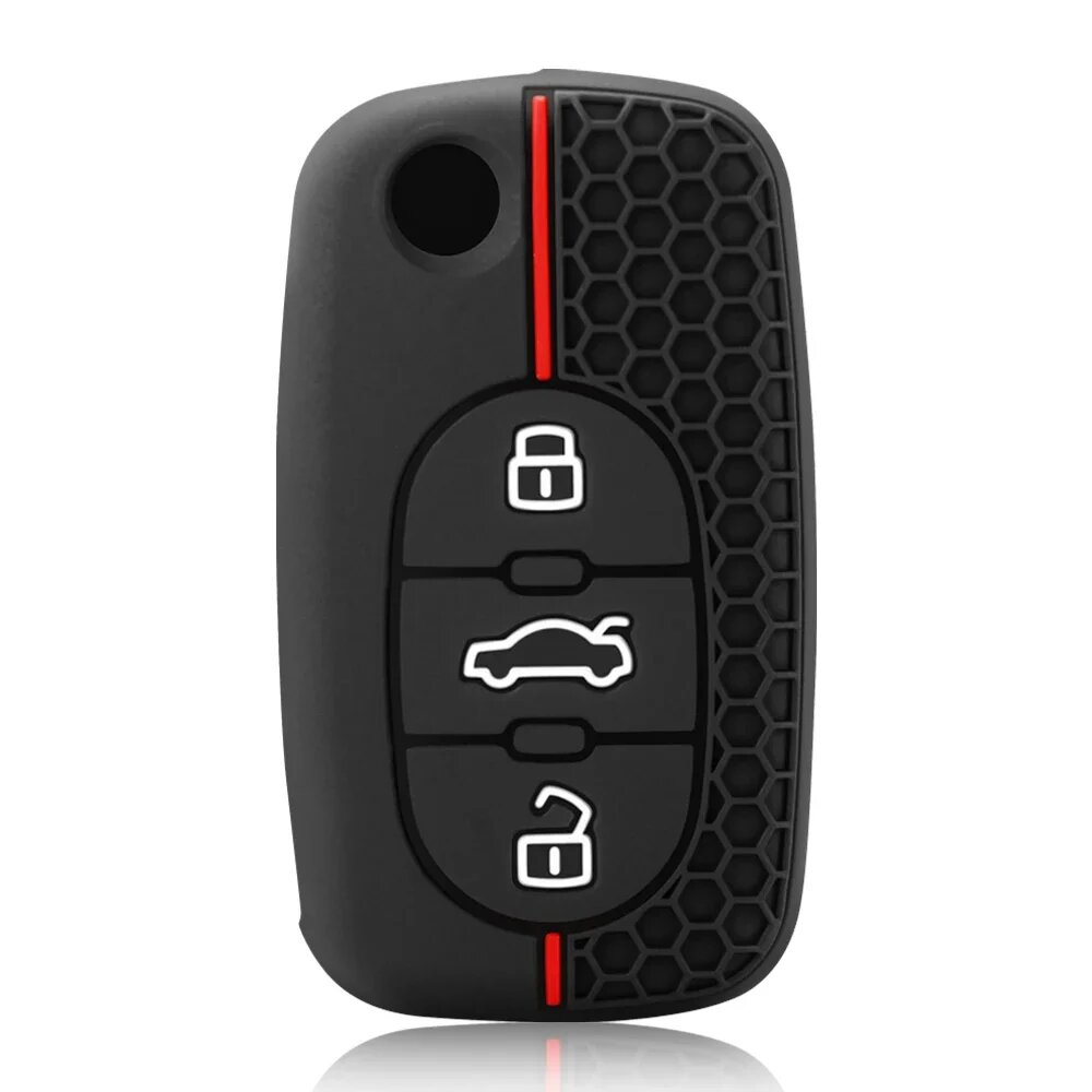 Чехол для ключей audi a1 a4 b6 a6 c5 tt 8N, силиконовый чехол для ключей от машины, 3-кнопочный держатель для ключей, брелок, аксессуары, защита