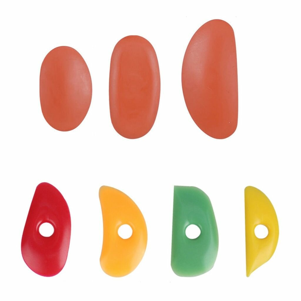 Гончарные инструменты, Силиконовые скребки для керамики - 7 штук, 1 набор