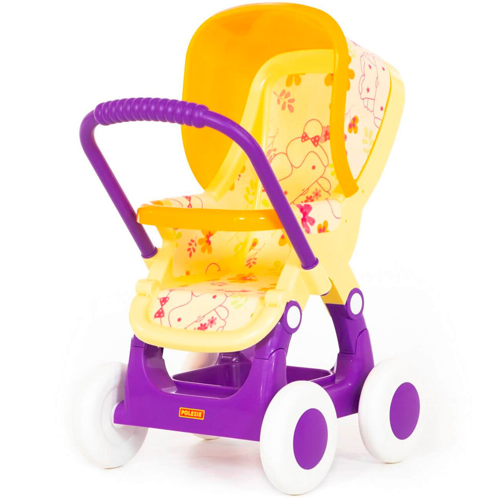 Коляска для куклы №2 прогулочная 4-х колесная 39,5*33,5*60 см, пластик, цвет в ассорт.