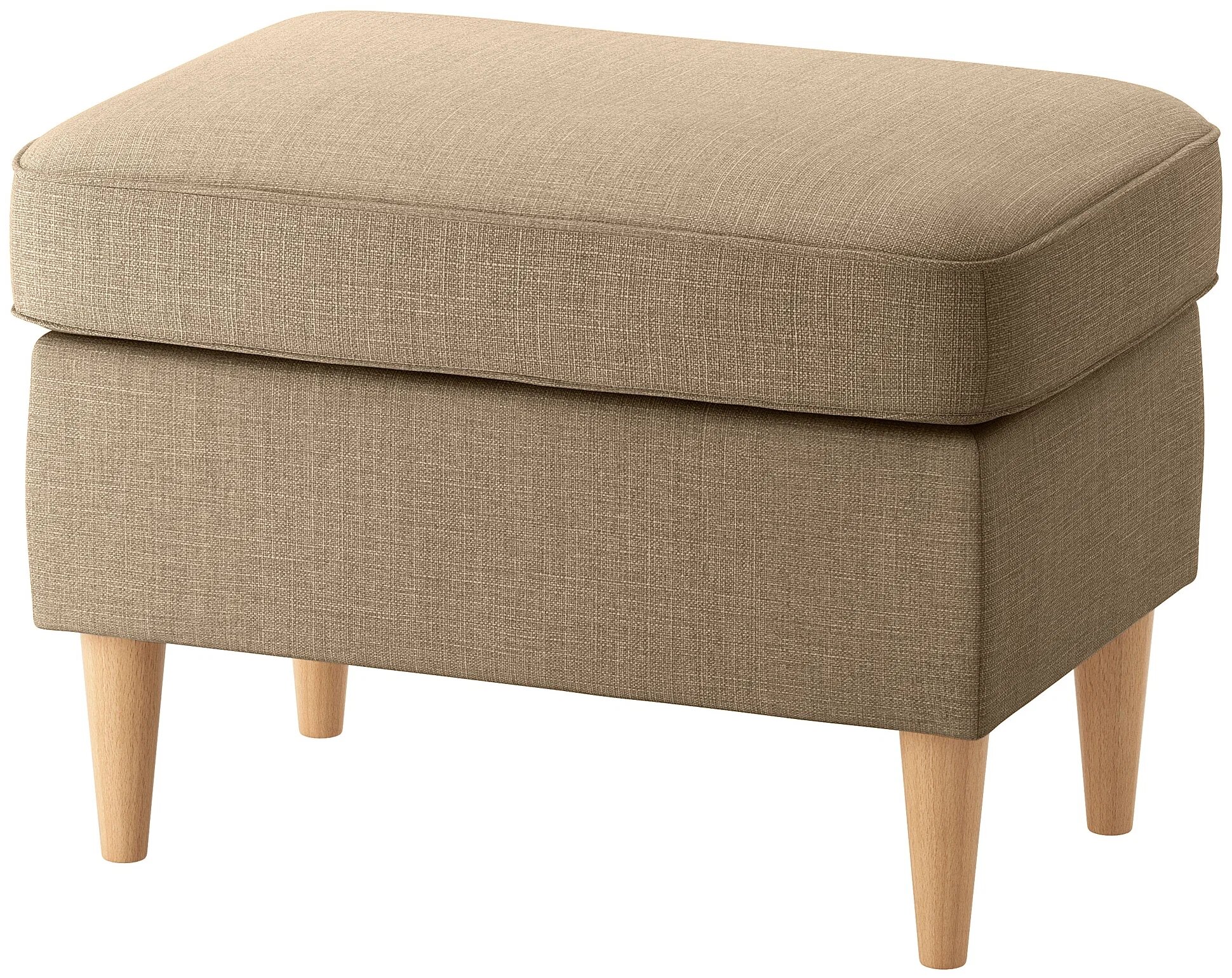 Чехол на Пуф для кресла Страндмон Цвет Бежевый Ткань Велюр "Антикоготь"