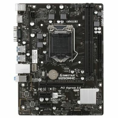 Материнская плата Biostar B250MHC (B250MHC) - LGA 1151, Intel B250, 2хDDR4-2400 МГц, 1хPCI-Ex16, Micro-ATX