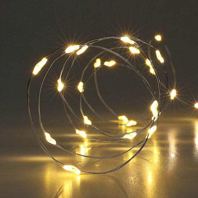 Светодиодная гирлянда Капельки на батарейках 7.95 м, 160 теплых белых микро LED ламп, серебряная проволока, контроллер, таймер, IP44, Koopman, AX9731730