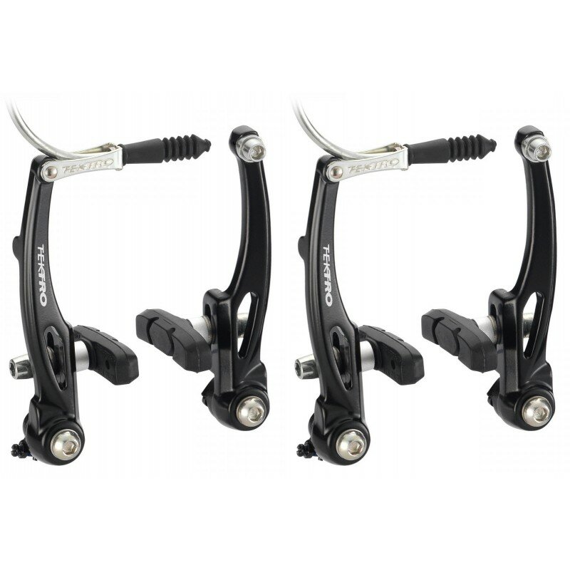 Тормоза V-Brake передний+задний 110мм TEKTRO EN 855AL велосипедный комплект, алюминий, черный
