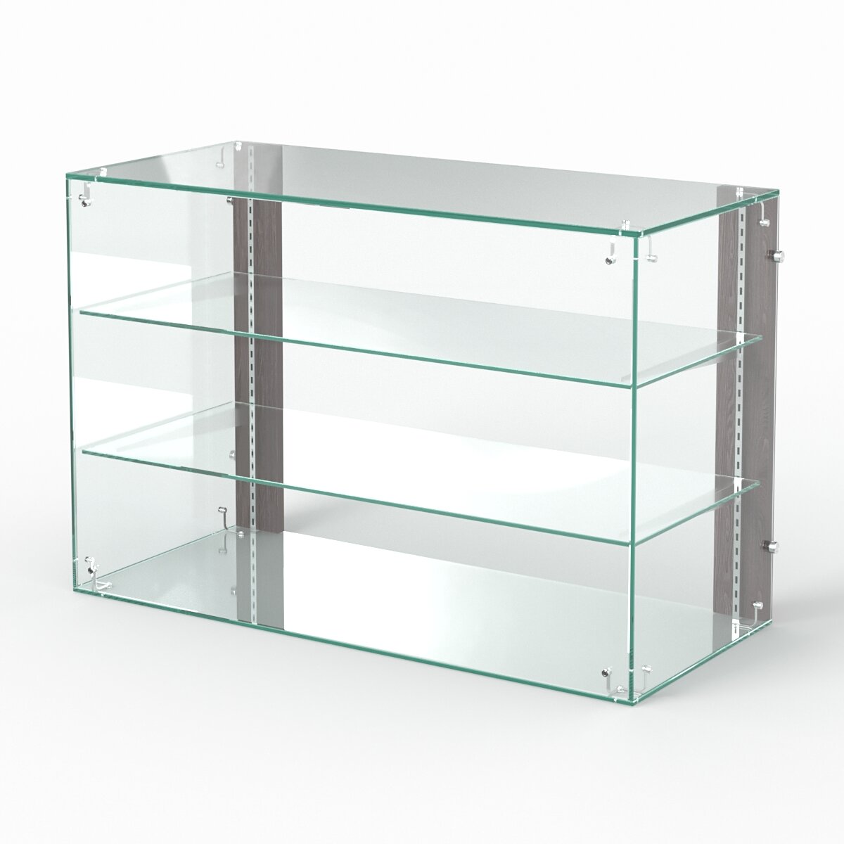 Витрина "сладость" №17А-О-НЕО для выпечки настольная с регулируемыми полками без дверок, Ясень Анкор темный - U31105