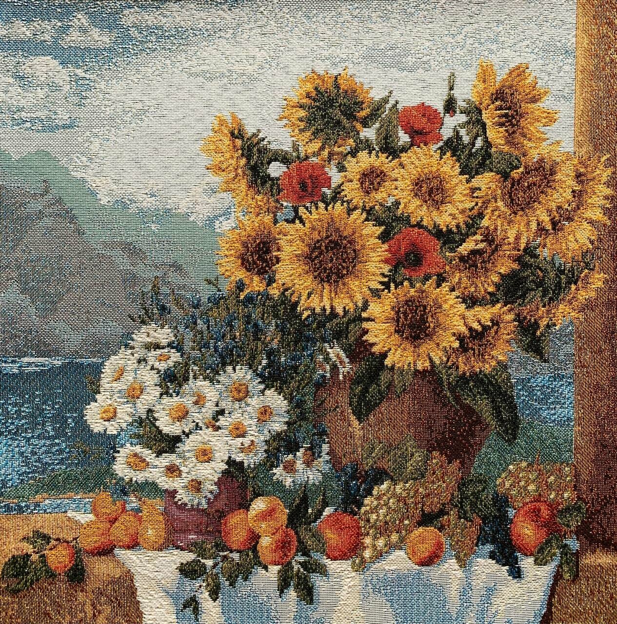 Гобелен, гобелен без рамы 33х33 см / "Натюрморт. Прованс"