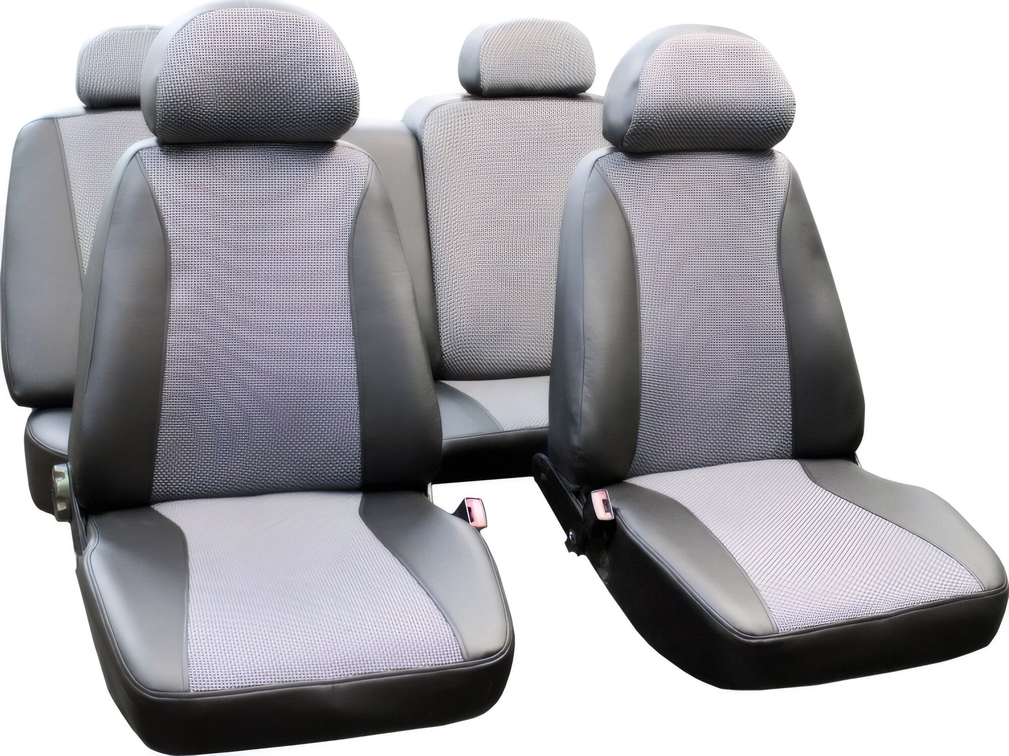 Чехлы на сиденья Kia Ceed 2 c 2012 40/60 Оптима жак/экокожа серый LION LN147