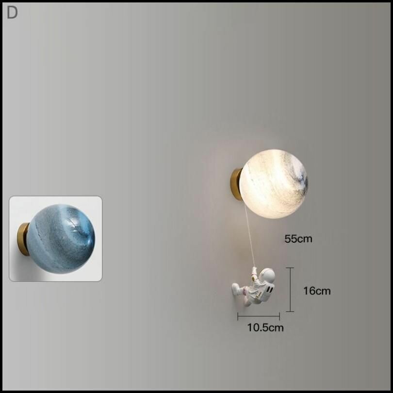 Настенный светильник Astronaut Moon для спальни